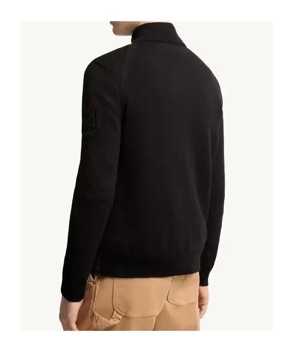 Moncler Zip-up Knit Padded Cardigan - Black