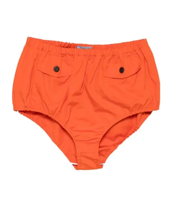 Prada Poplin Pocket Shorts - Orange