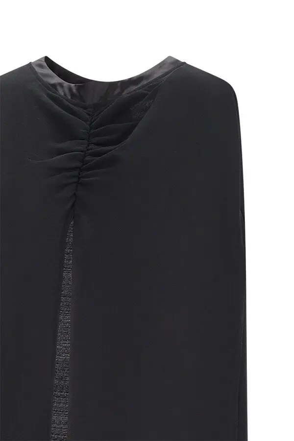DARKPARK Ruched Long Cape