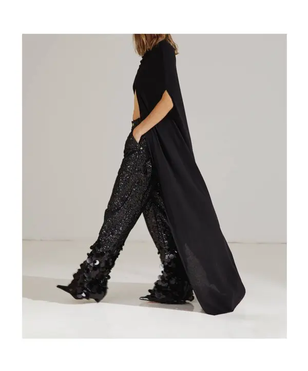 DARKPARK Ruched Long Cape