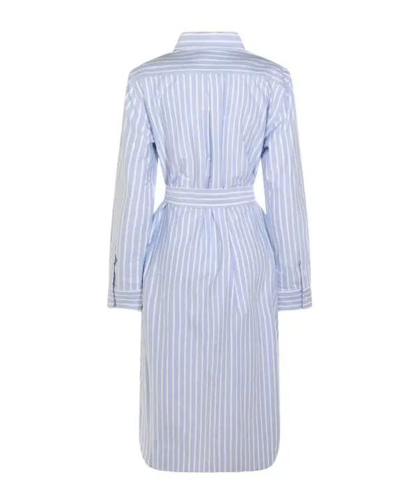 Polo Ralph Lauren Striped Belted Shirt Dress - Blue