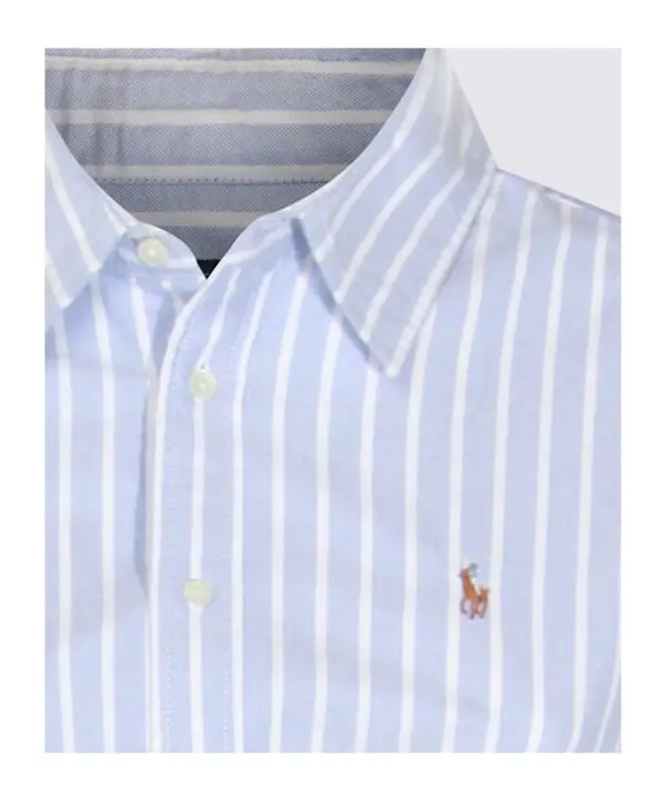 Polo Ralph Lauren Striped Belted Shirt Dress - Blue