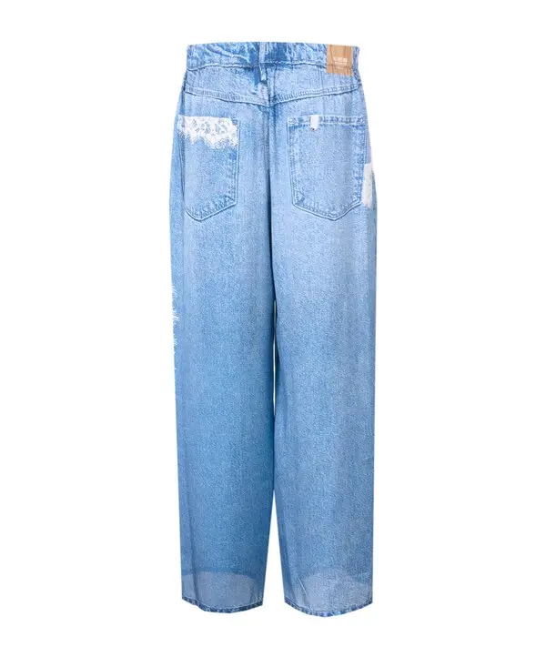 Liu Jo Distressed Lace-trimmed Jeans