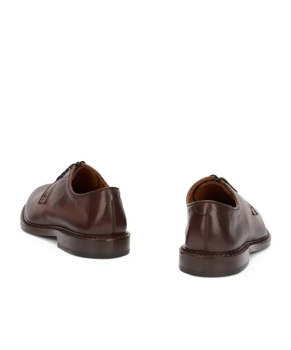 DOUCAL'S Plain Derby Shoes - Brown