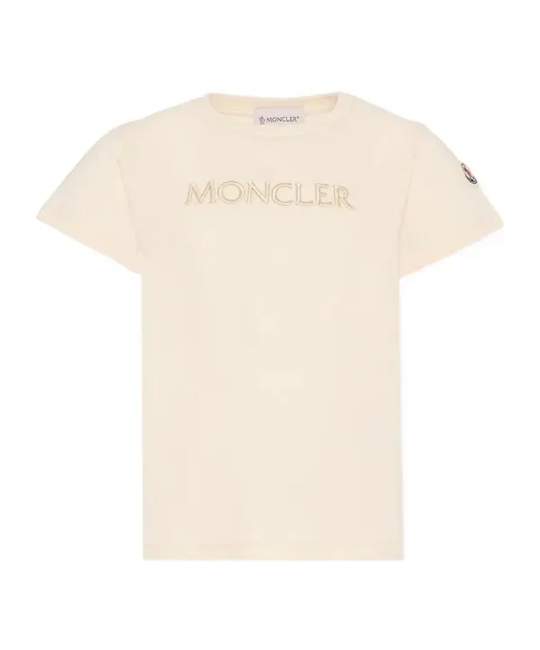 Moncler Logo Embroidered Crewneck T-shirt