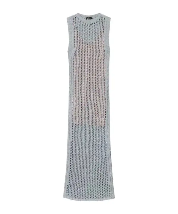 TWINSET Long Lurex-mesh Midi Dress