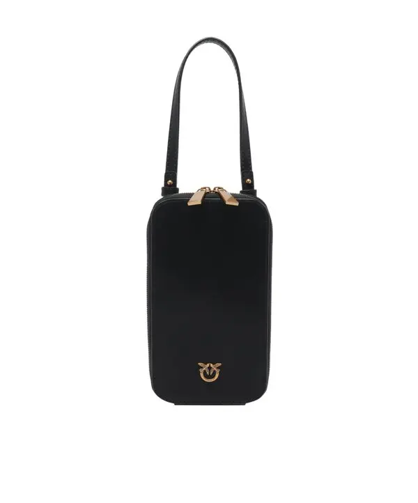 Pinko Zip-around Leather Smartphone Case - Black