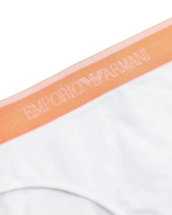 Emporio Armani Logo Embroidered Underwear - White