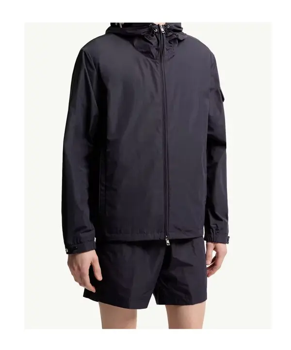 Moncler Logo Hooded Zip-up Jacket