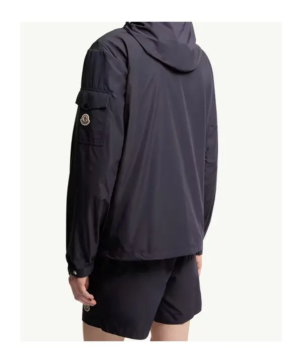 Moncler Logo Hooded Zip-up Jacket