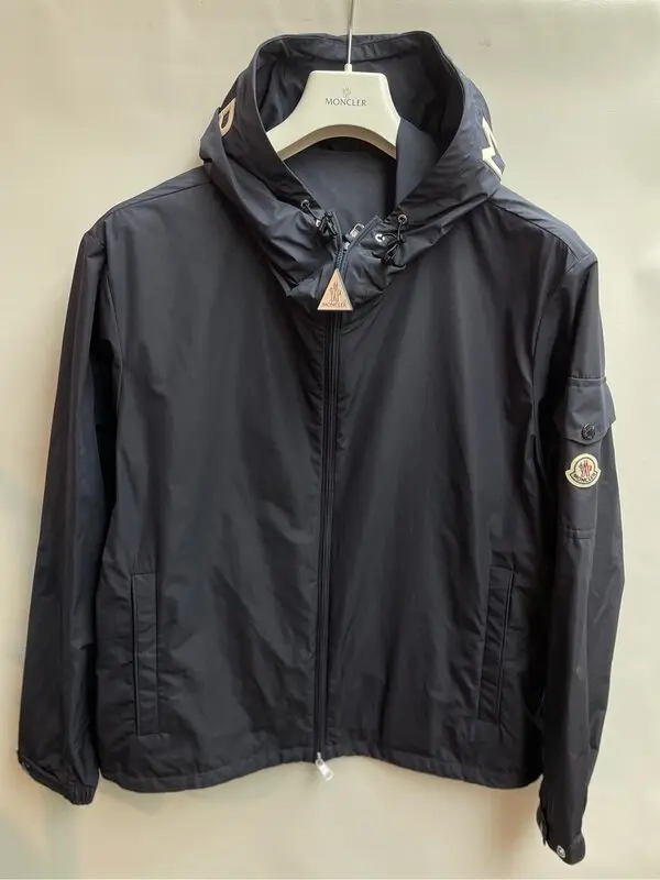 Moncler Logo Hooded Zip-up Jacket