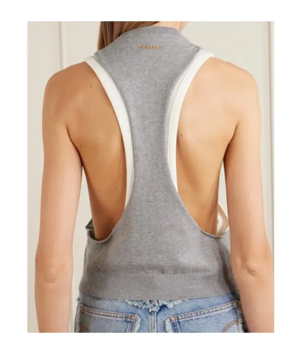 Versace Cut-out Sleeveless Top