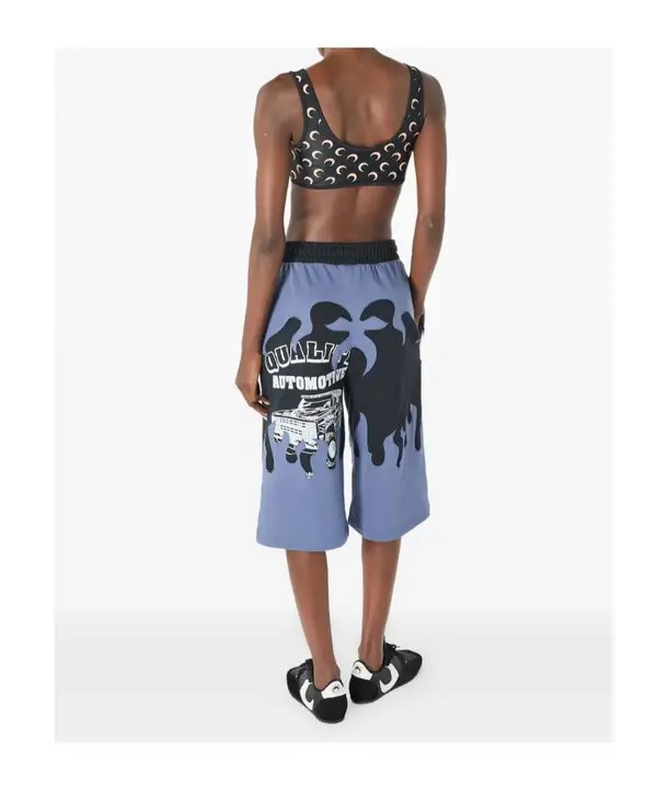 MARINE SERRE Moon Print Scoop Neck Top