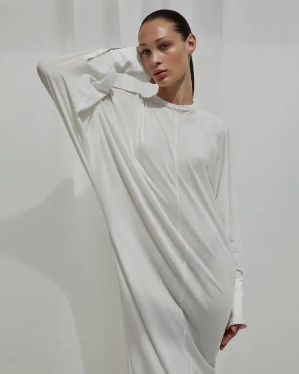 DARKPARK Long Sleeve Maxi Dress - White