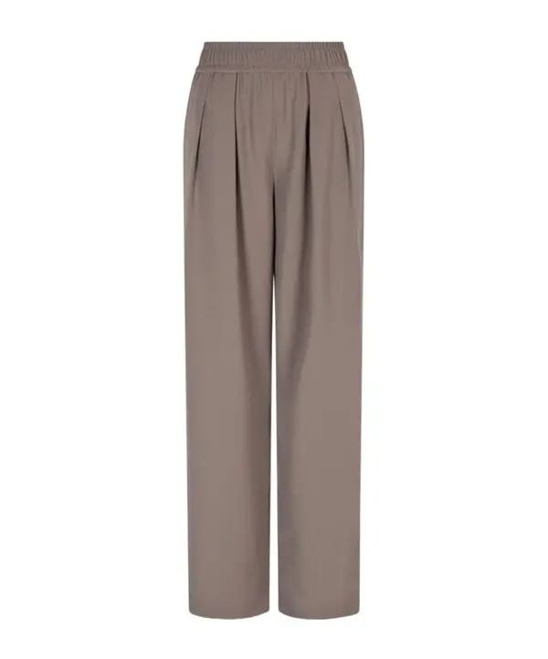 Emporio Armani Pleated Elastic-waist Trousers - Brown
