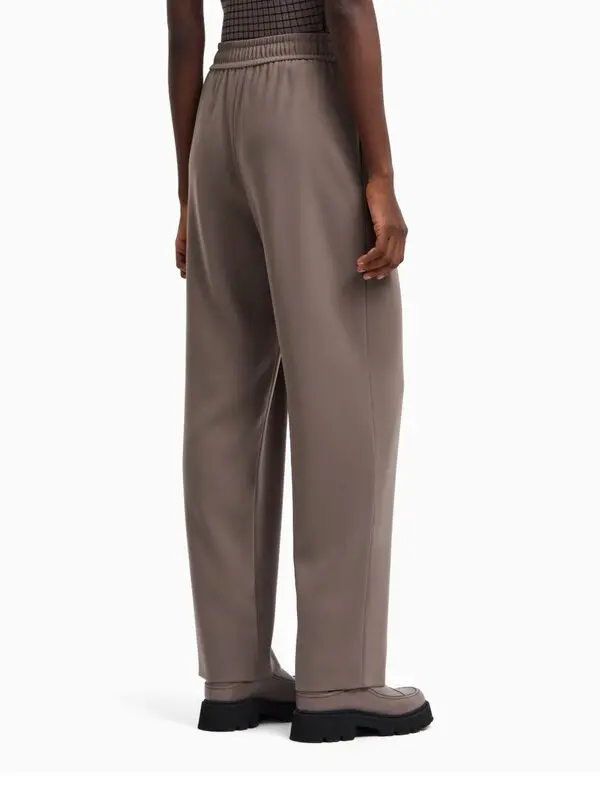 Emporio Armani Pleated Elastic-waist Trousers - Brown