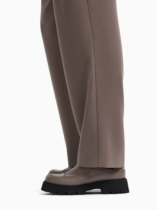 Emporio Armani Pleated Elastic-waist Trousers - Brown