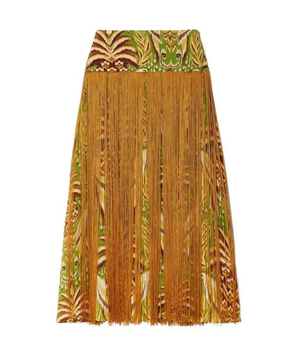 Farm Rio A-line Fringe Skirt
