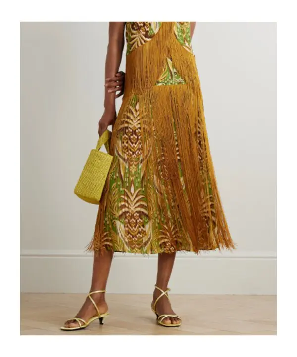 Farm Rio A-line Fringe Skirt