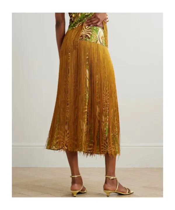Farm Rio A-line Fringe Skirt