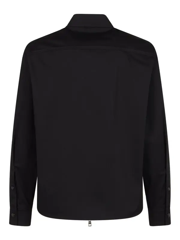 Moncler Zip-up Gabardine Shirt Jacket - Black
