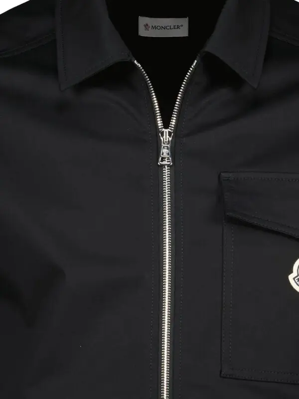 Moncler Zip-up Gabardine Shirt Jacket - Black