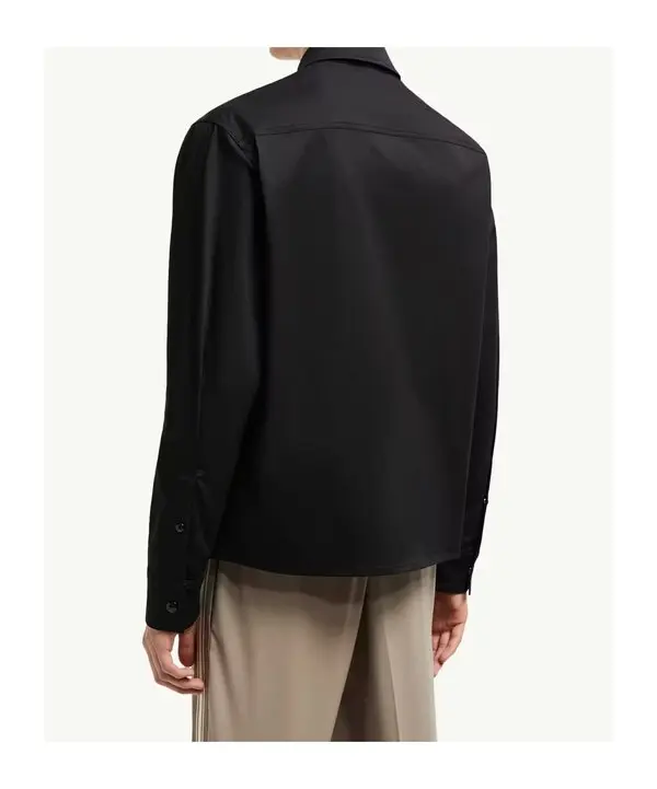 Moncler Zip-up Gabardine Shirt Jacket - Black