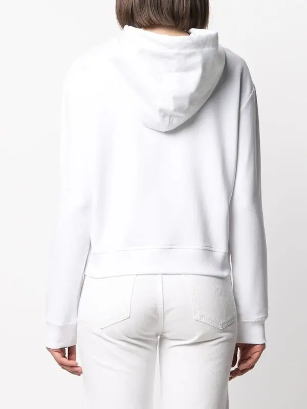 Moschino Heart Logo Print Hooded Hoodie