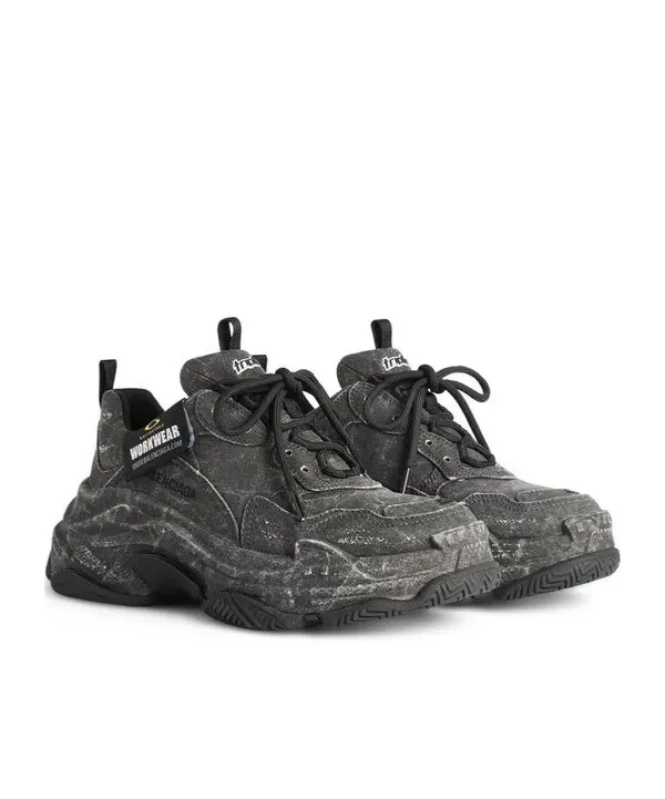 Balenciaga Triple S Lace-up Sneakers - Black