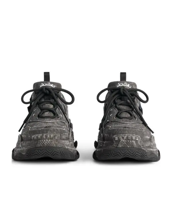 Balenciaga Triple S Lace-up Sneakers - Black