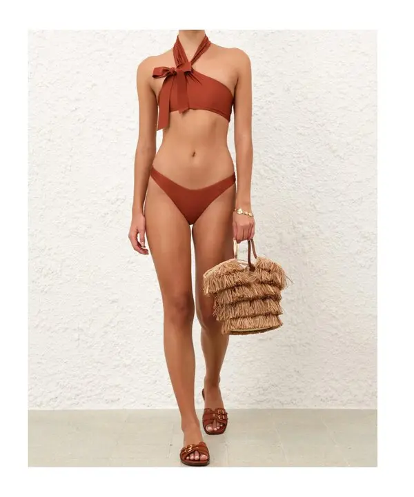 Zimmermann Awaken Tie Neck Bikini - Terracotta