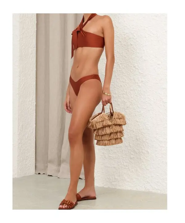 Zimmermann Awaken Tie Neck Bikini - Terracotta