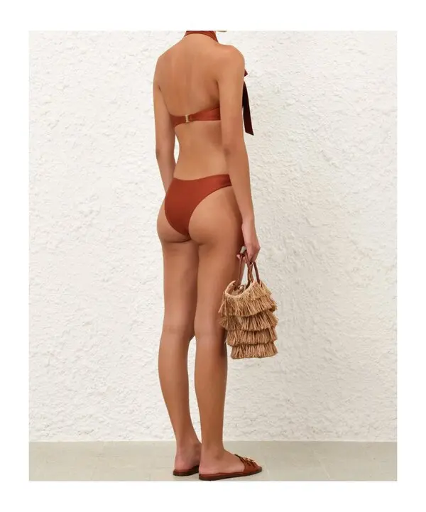 Zimmermann Awaken Tie Neck Bikini - Terracotta