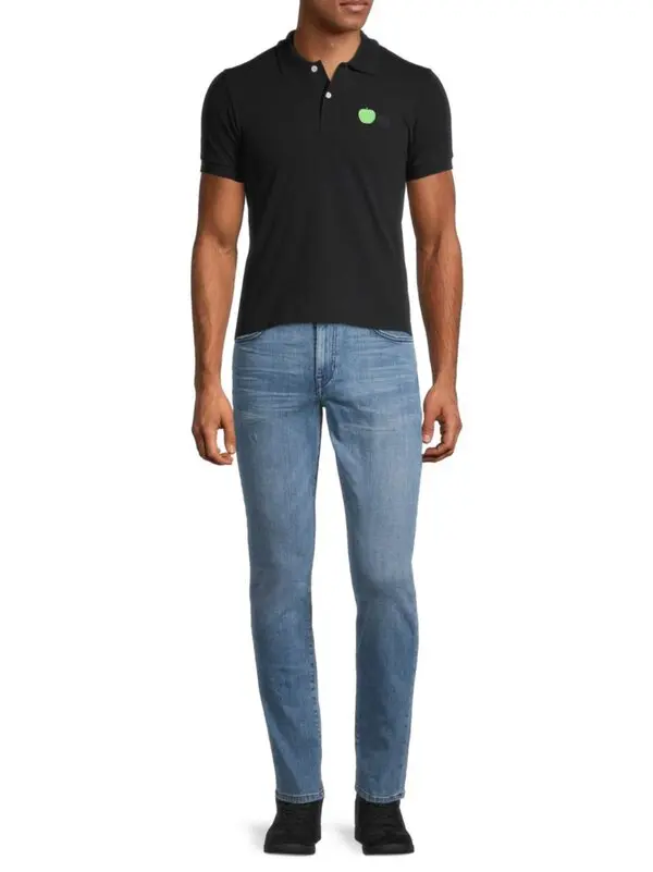 Play Comme Des Garcon Pattern Polo Short-sleeved Top