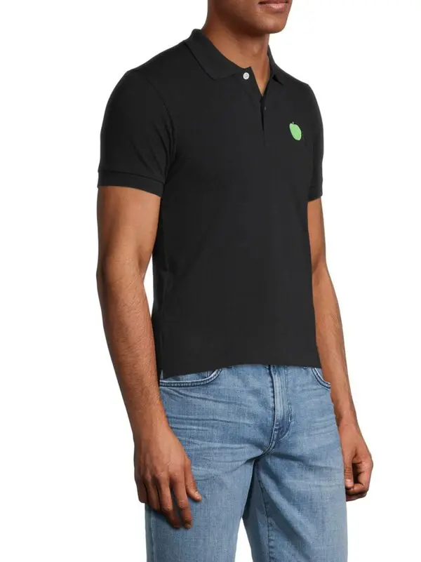 Play Comme Des Garcon Pattern Polo Short-sleeved Top