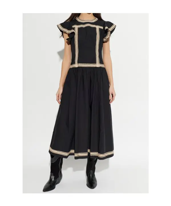 Ulla Johnson Ruffled-trim Midi Dress