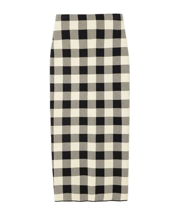 Posse Pippa Checked Jacquard-knit Maxi Skirt - Traditional Check