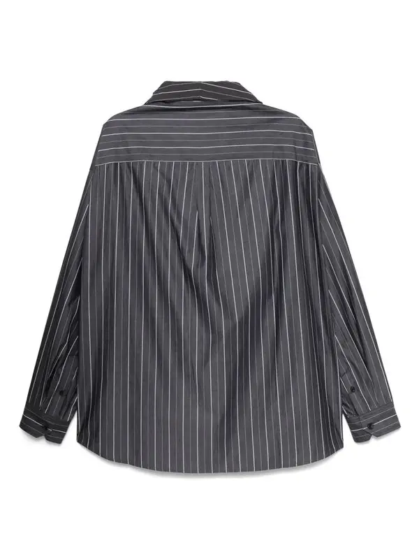 Y/project Striped Shirt With Draped Collar