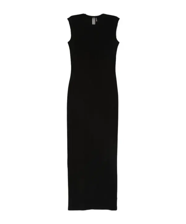 Norma Kamali Sleeveless Maxi Dress With Back Slit - Black