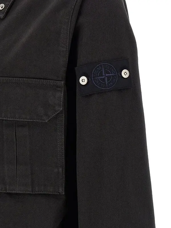 Stone Island Zipped Denim Overshirt
