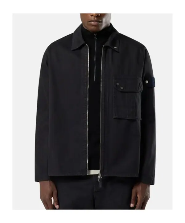 Stone Island Zipped Denim Overshirt
