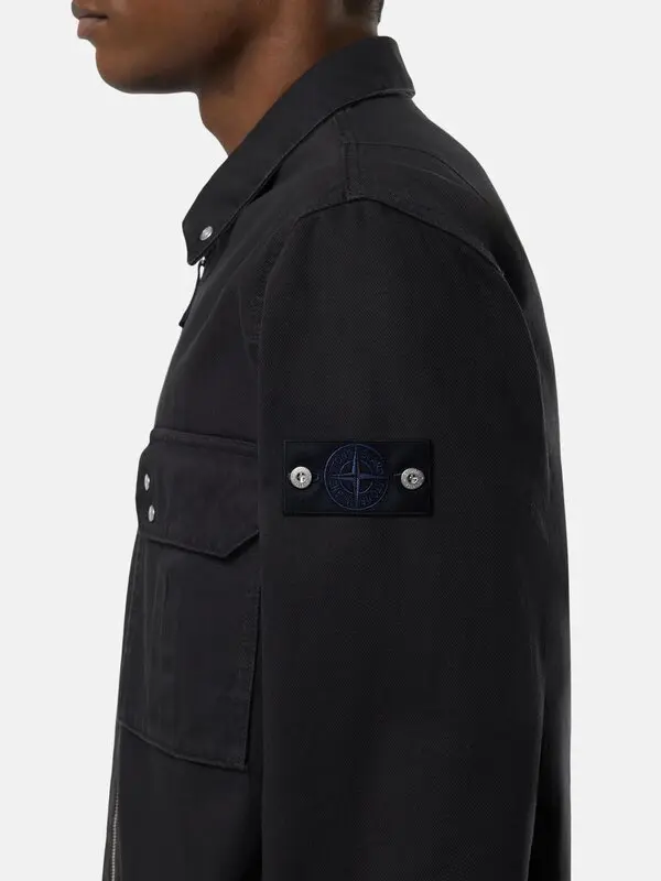 Stone Island Zipped Denim Overshirt