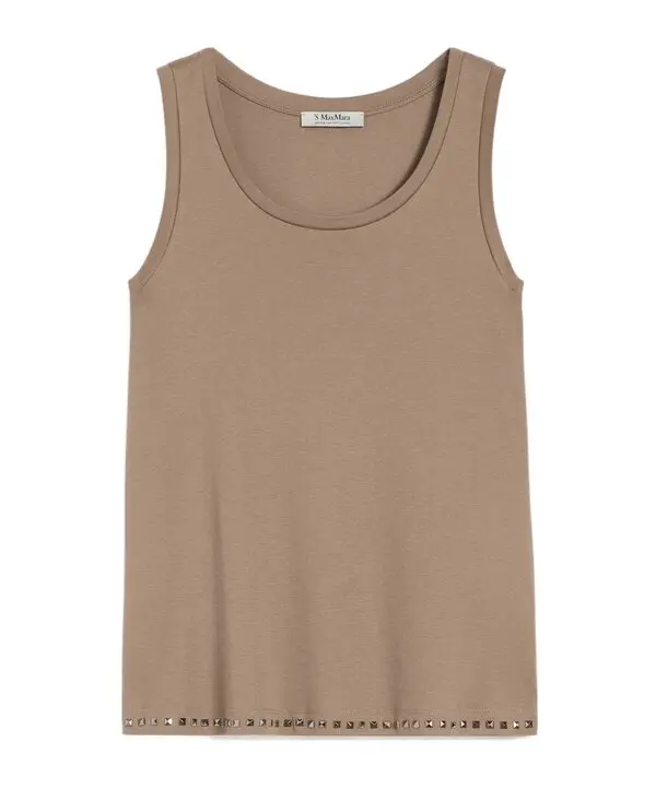 Max Mara Embellished Sleeveless Top - Hazelnut Brown