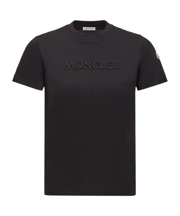 Moncler Logo Crew Neck T-shirt - Black