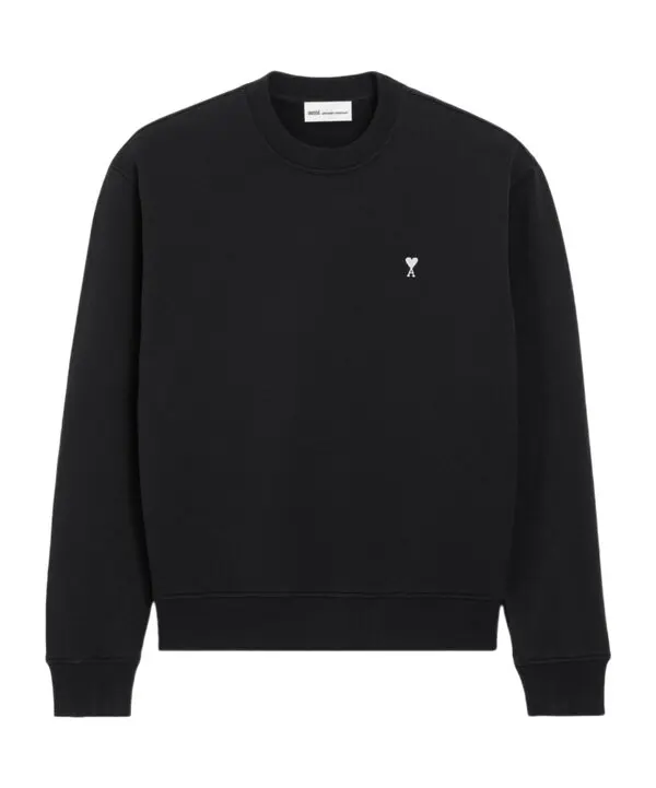 AMI Paris De Coeur Crewneck Sweatshirt - Black