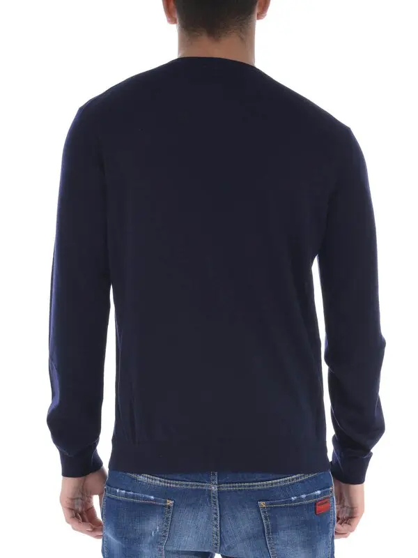 Kenzo Geometric Pattern Crew Neck Sweater - Black