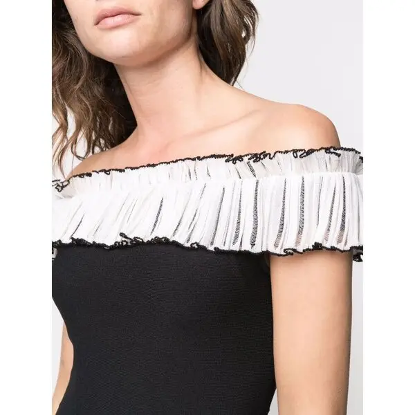 Alexander McQueen Off-shoulder Flared Dress