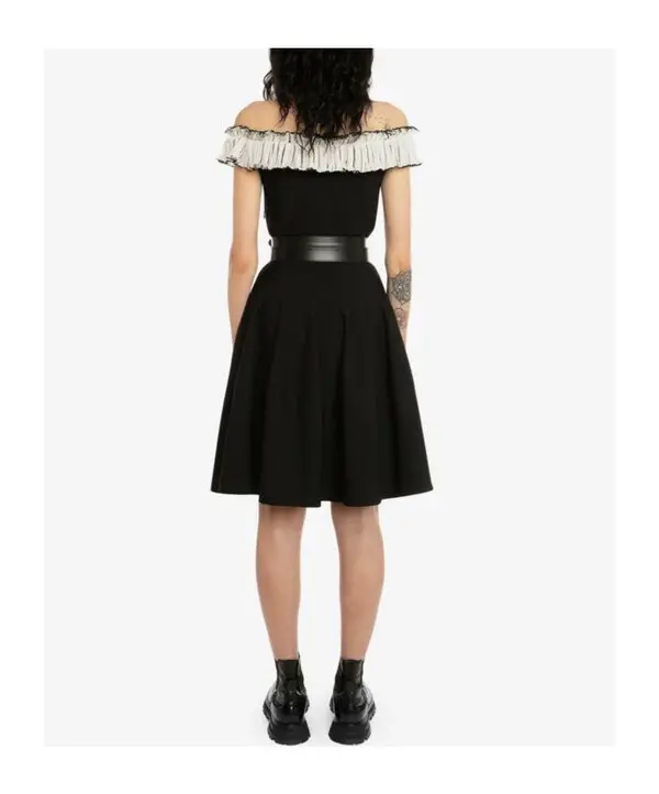 Alexander McQueen Off-shoulder Flared Dress