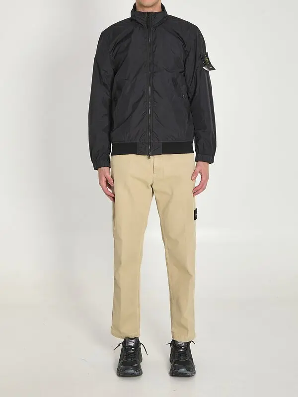 Stone Island Logo Patch Zip-up Jacket