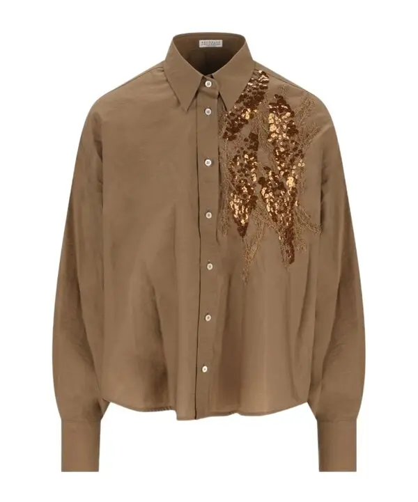 Brunello Cucinelli Embellished Button-down Blouse